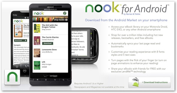 Android, Barnes & Noble lanza Nook para Android