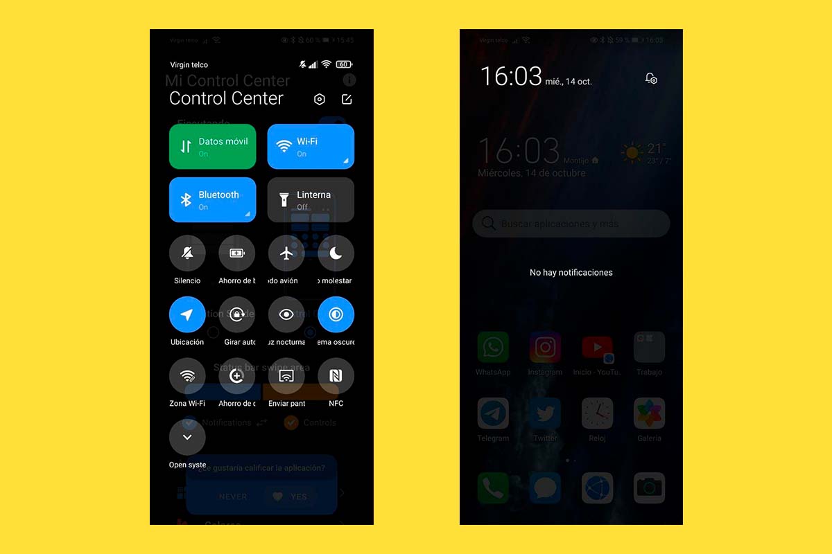 Cómo activar el Centro de Control de MIUI 12 en MIUI 10 y 11