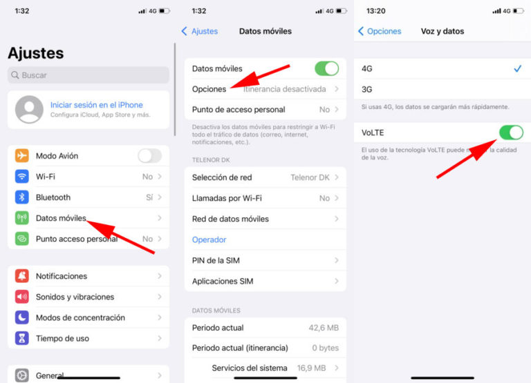 Cómo activar VoLTE en el iPhone con iOS 15