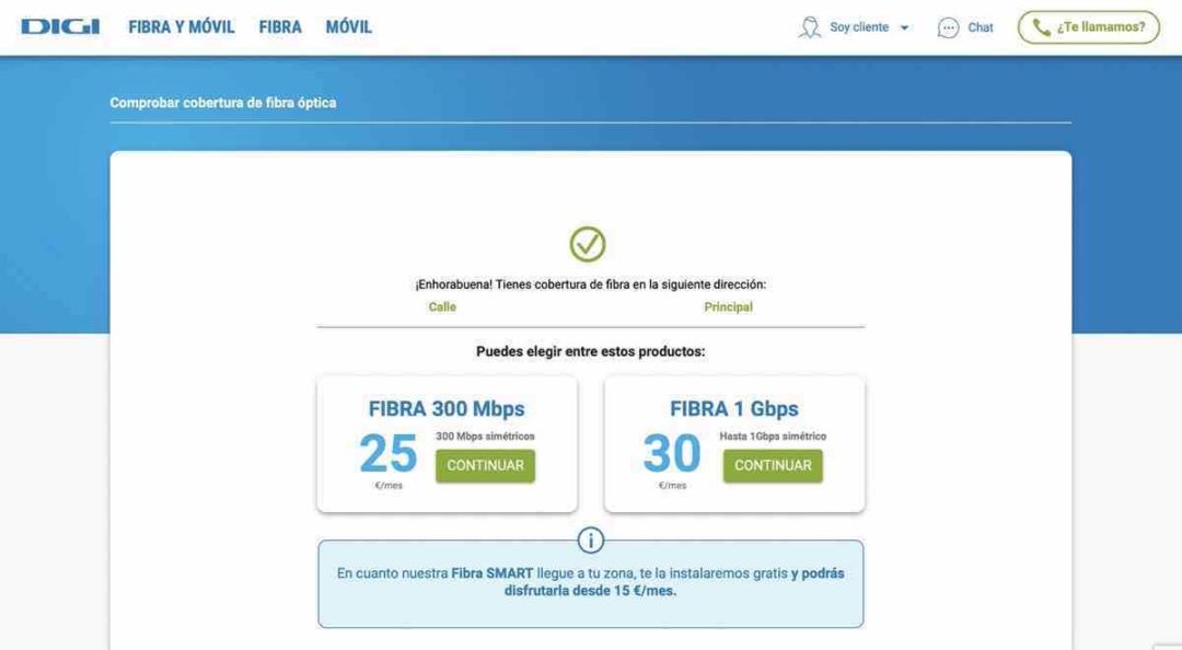 ¿Dónde tiene DIGI fibra propia? Mapa de cobertura SMART, Fibra DIGI y ...