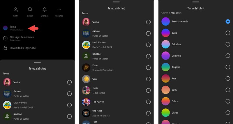 Cómo cambiar el tema del chat de Instagram en Android y iPhone