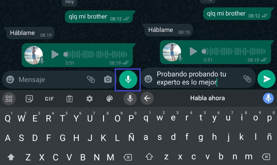El truco para habilitar el dictado por voz en WhatsApp