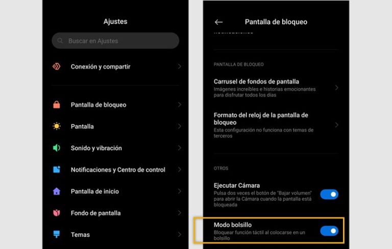 Cómo desactivar el Modo Bolsillo en Xiaomi si da problemas