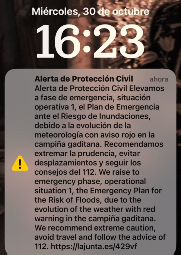 Cómo activar los avisos y alertas de emergencias de Protección Civil en el móvil